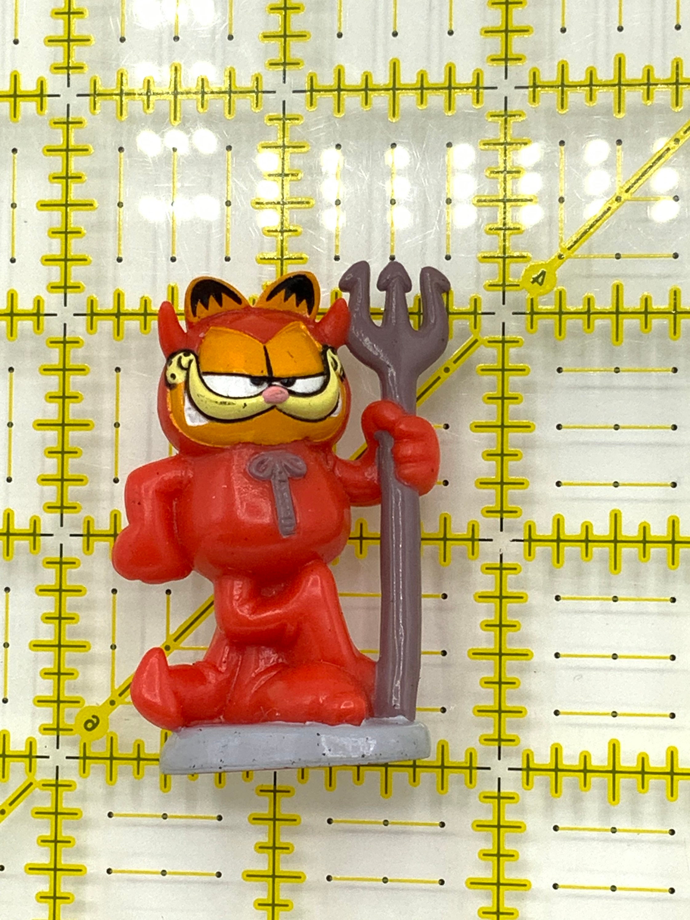 Vintage Garfield With Devil Costume Cat Orange Figurine. | Etsy