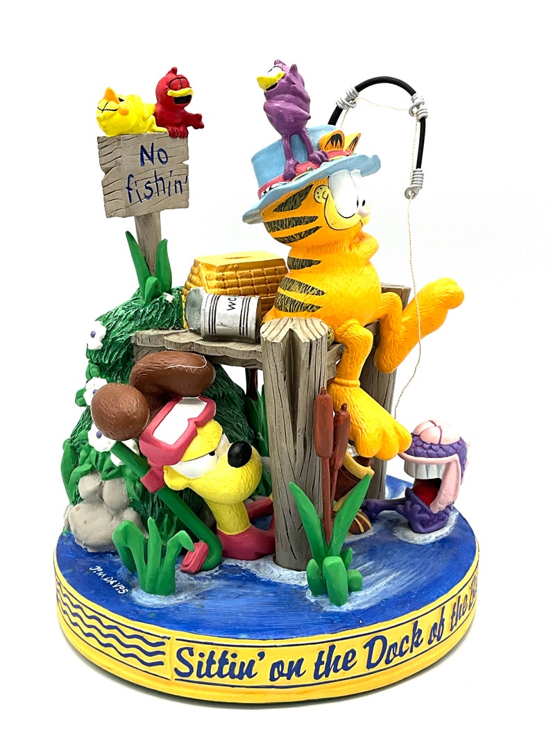 Gorgeous Collectible and Vintage Garfield Sittin on the Dock of the Bay ...