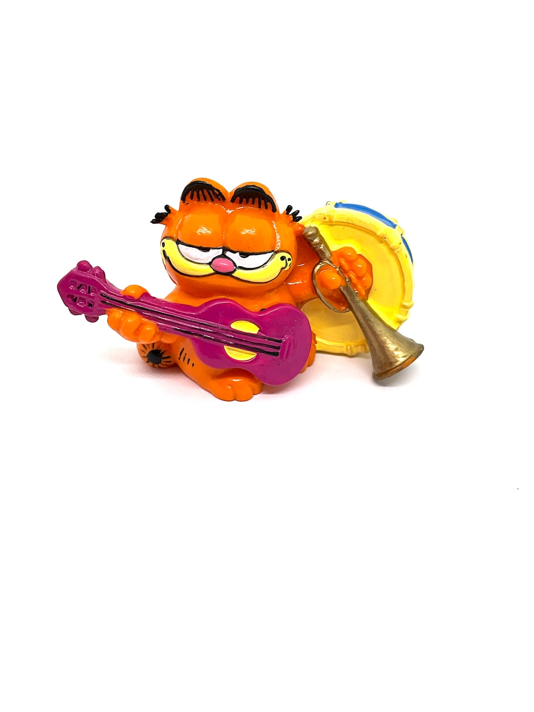 Gorgeous Collectible and Vintage Garfield Playing Drum and Guitar ...
