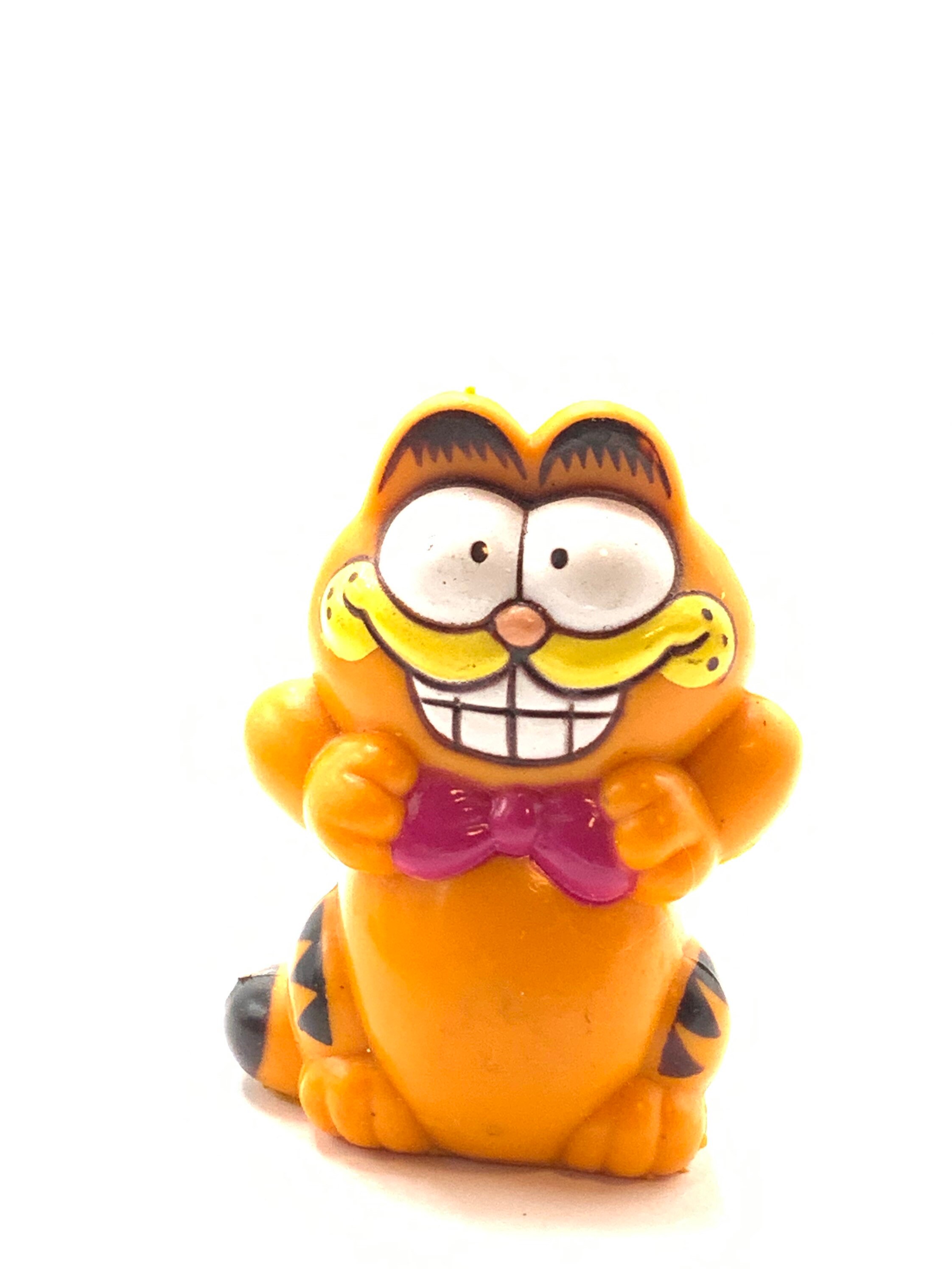 Vintage Garfield With Pink Bow, Cat, Orange, Figurine. - Etsy