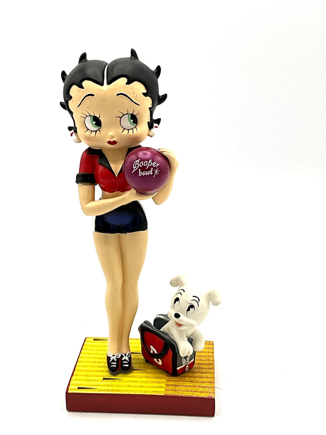 Gorgeous Collectible and Vintage Betty Boop and Pudgy Ceramic Figurine Playing Bowling, - Etsy