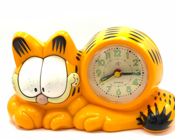 Gorgeous Collectible and Vintage Garfield Clock Alarm Desk - Etsy