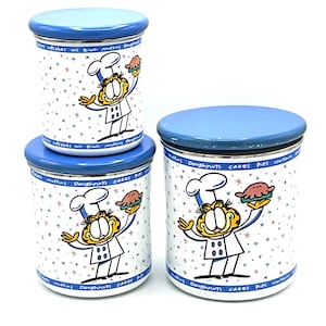 Gorgeous Collectible and Vintage Garfield Set of 3 Canisters Whit 3 ...