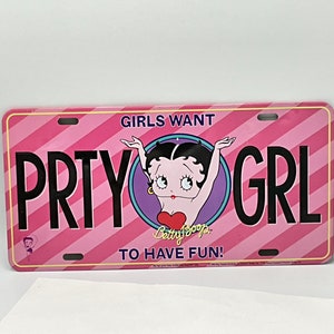 Gorgeous Collectible and Vintage Betty Boop Car Plate, Lice Plate, Prty ...