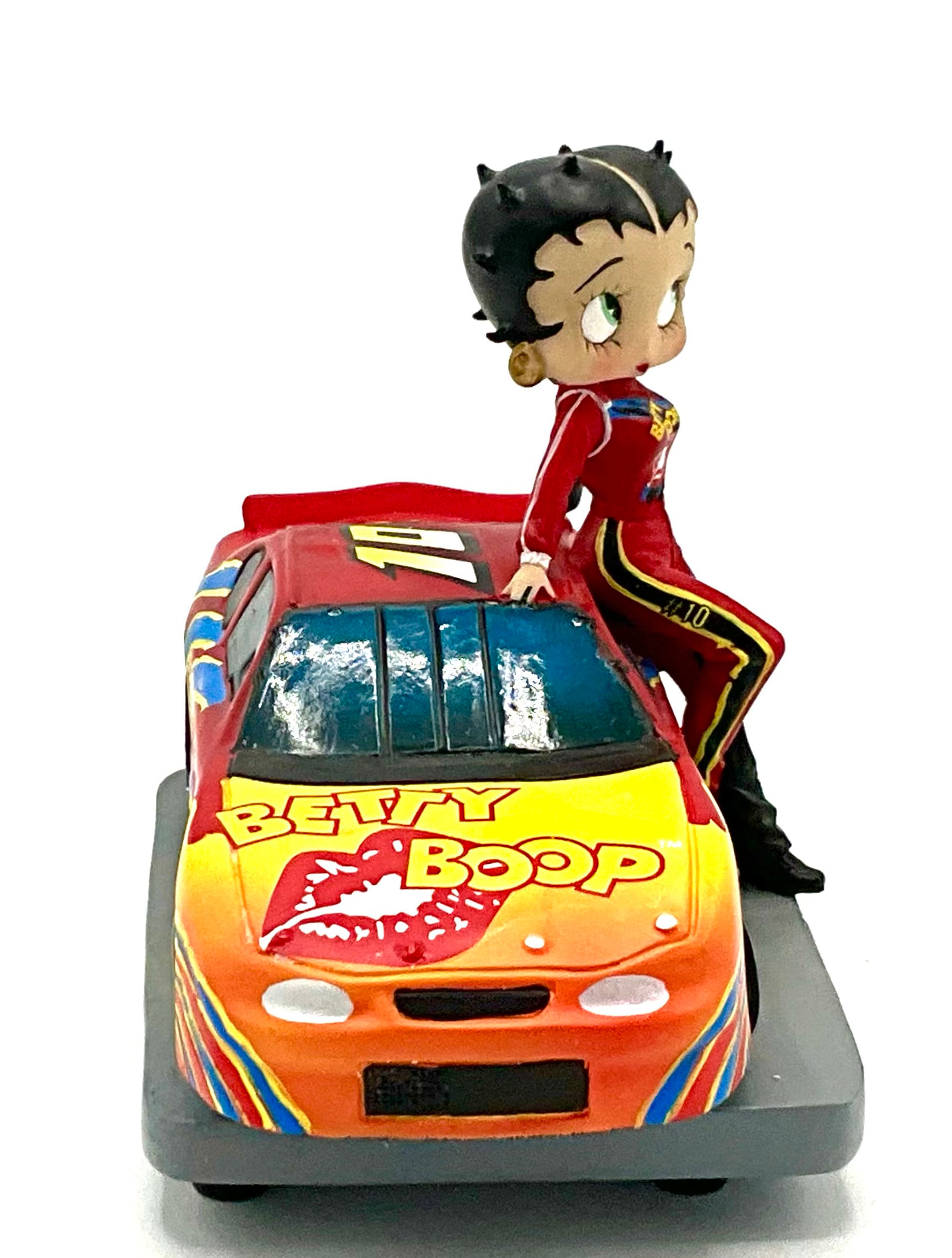 Gorgeous Collectible and Vintage Music Box Betty Boop Car Driver NASCAR ...