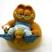 Vintage Garfield Swimming, Raft, Figurine Cat, Orange. - Etsy