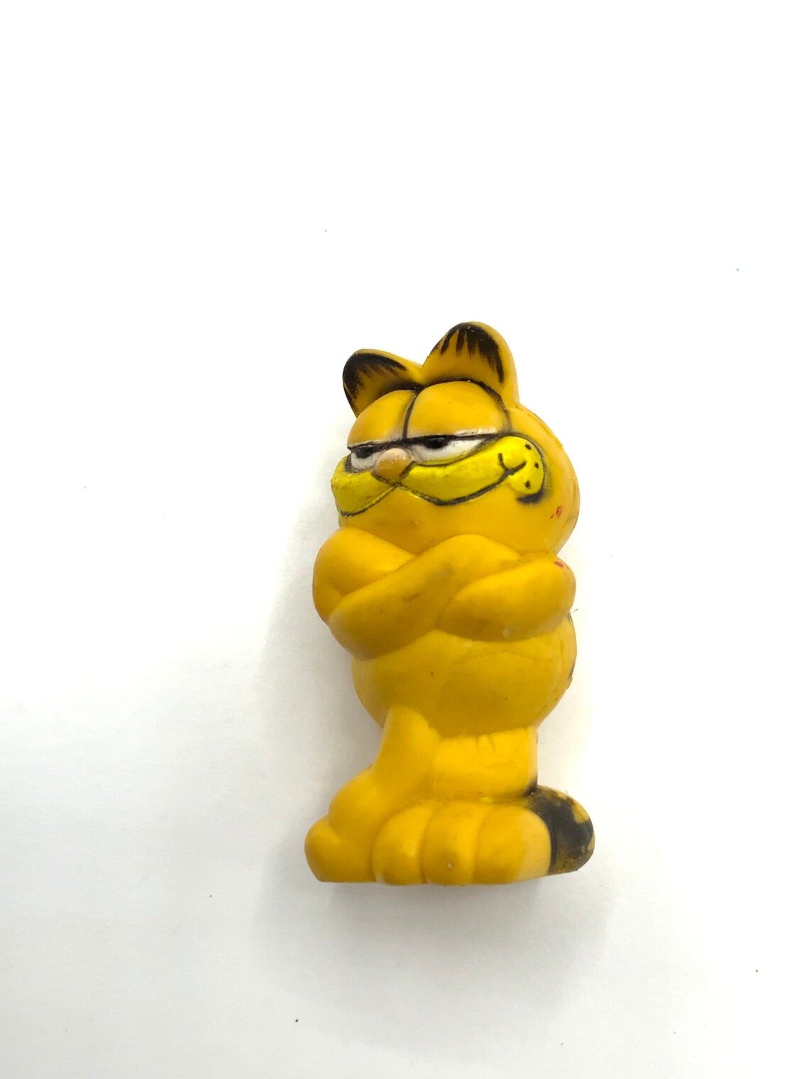 Vintage Garfield Figurine With Arms Cross. | Etsy