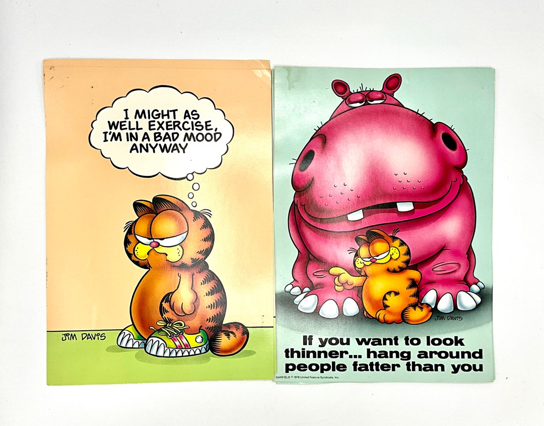 Gorgeous Collectible and Vintage Garfield Poster, Argus Cartoon Print ...