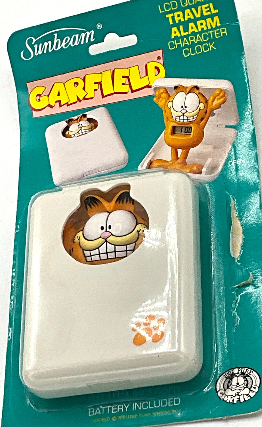 Gorgeous Collectible and Vintage Garfield Clock, Alarm Desk, Cat ...