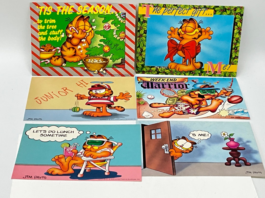 Gorgeous Collectible and Vintage Garfield Post Cards, - Etsy