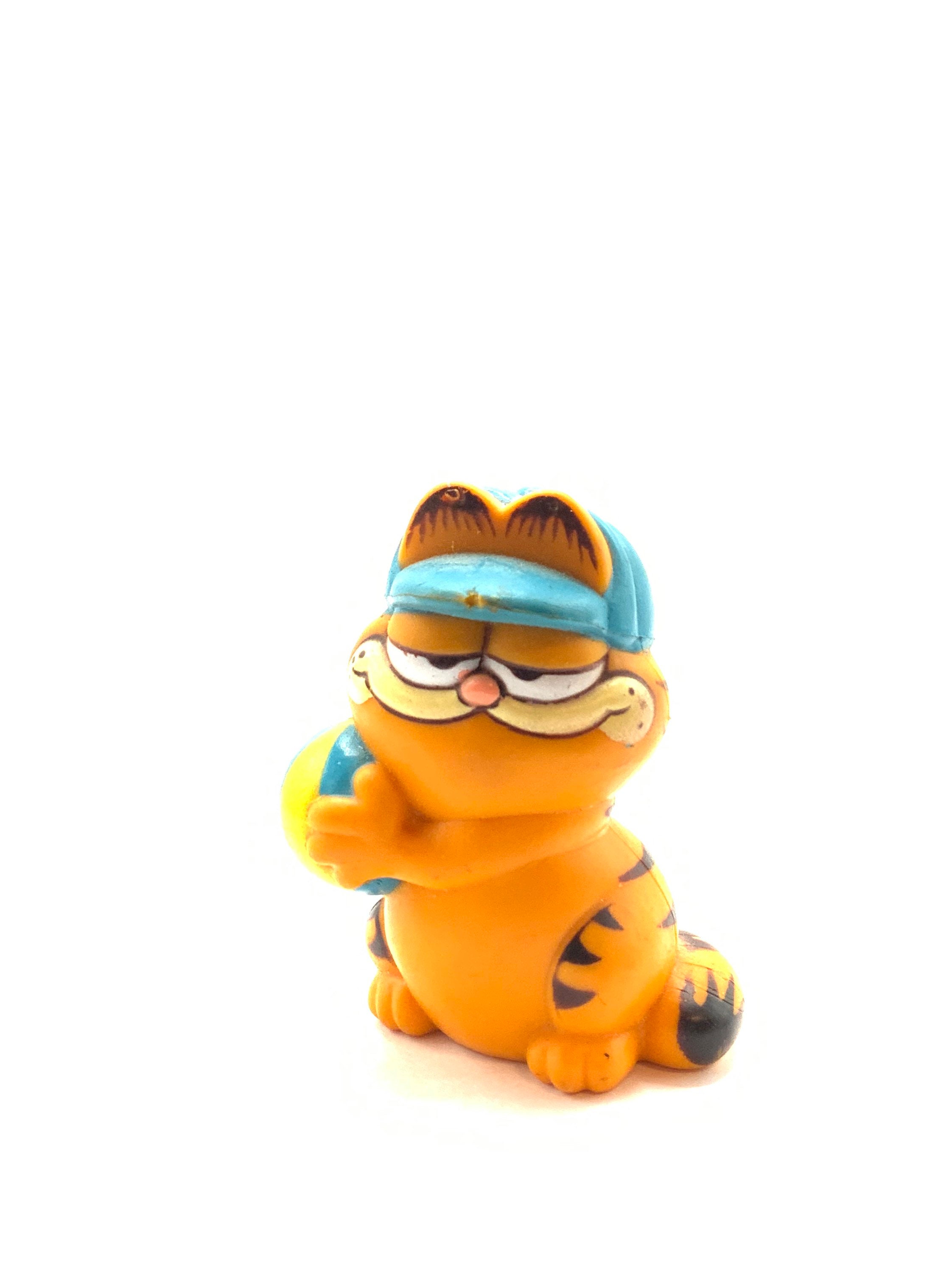 Vintage Garfield with a hat and ball figurine cat orange. | Etsy