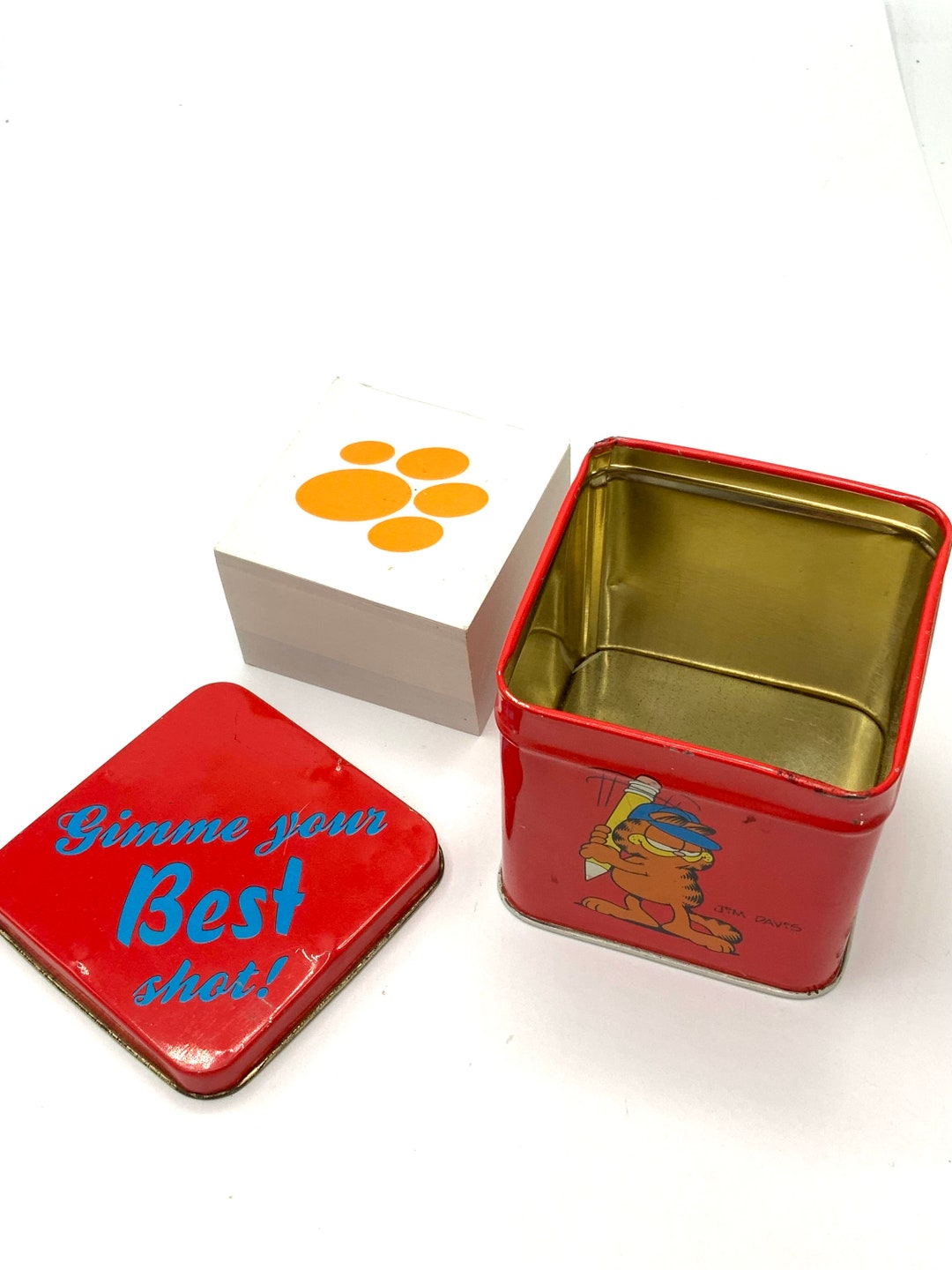 Gorgeous Collectible and Vintage Garfield Tin With Original Notes. - Etsy
