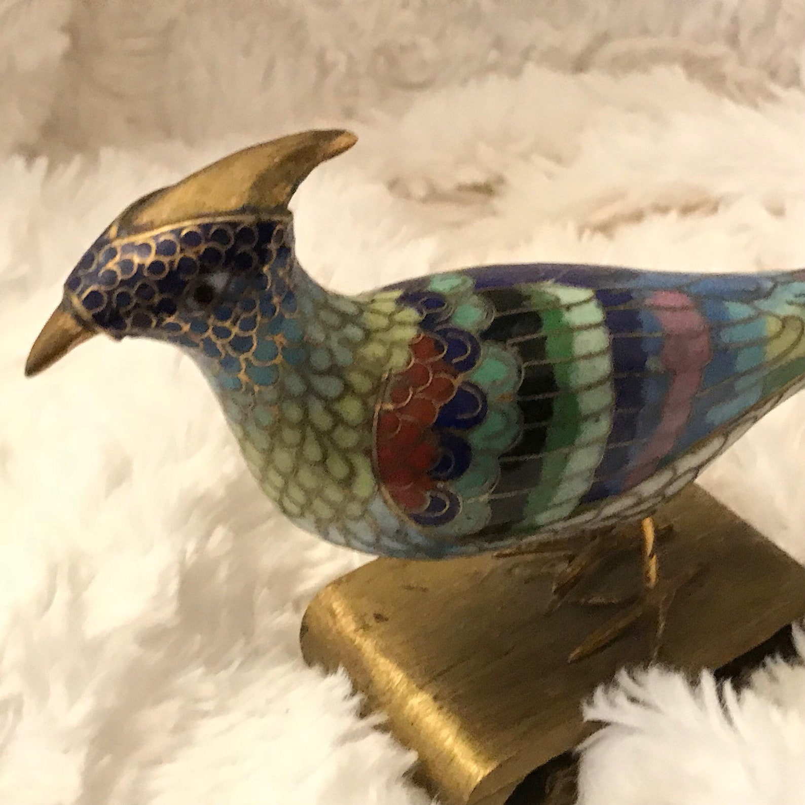 Bird Cloisonne With Stand - Etsy