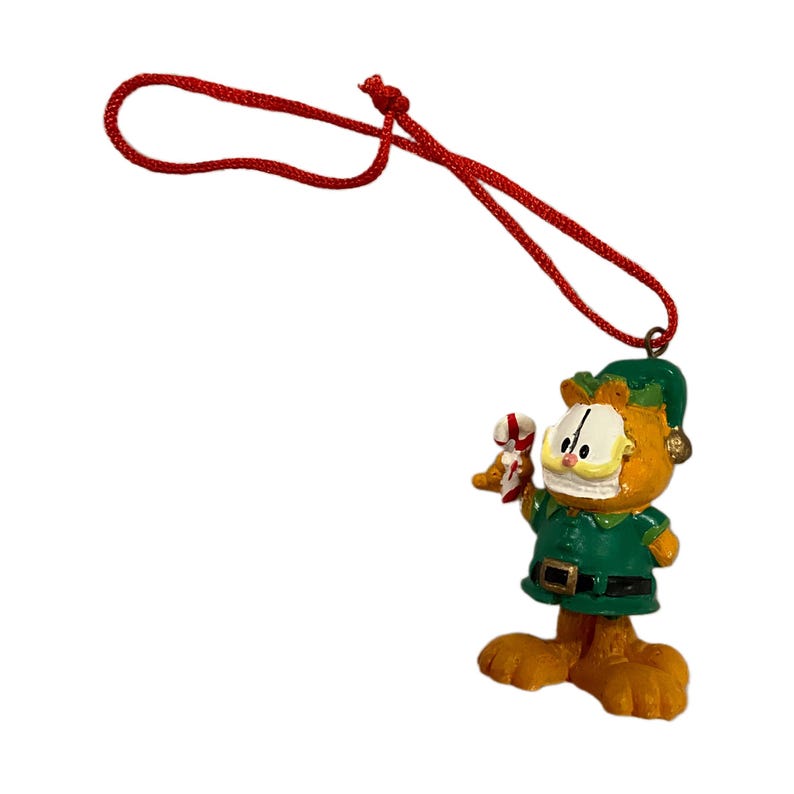 Gorgeous Collectible and Vintage Garfield Miniature Ornament Set, or ...