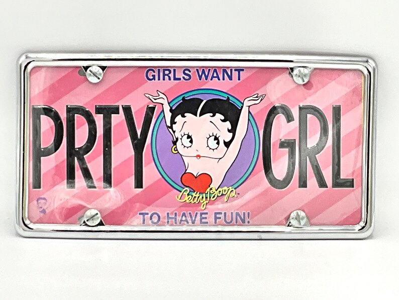 Gorgeous Collectible and Vintage Betty Boop Car Plate With the Frame ...