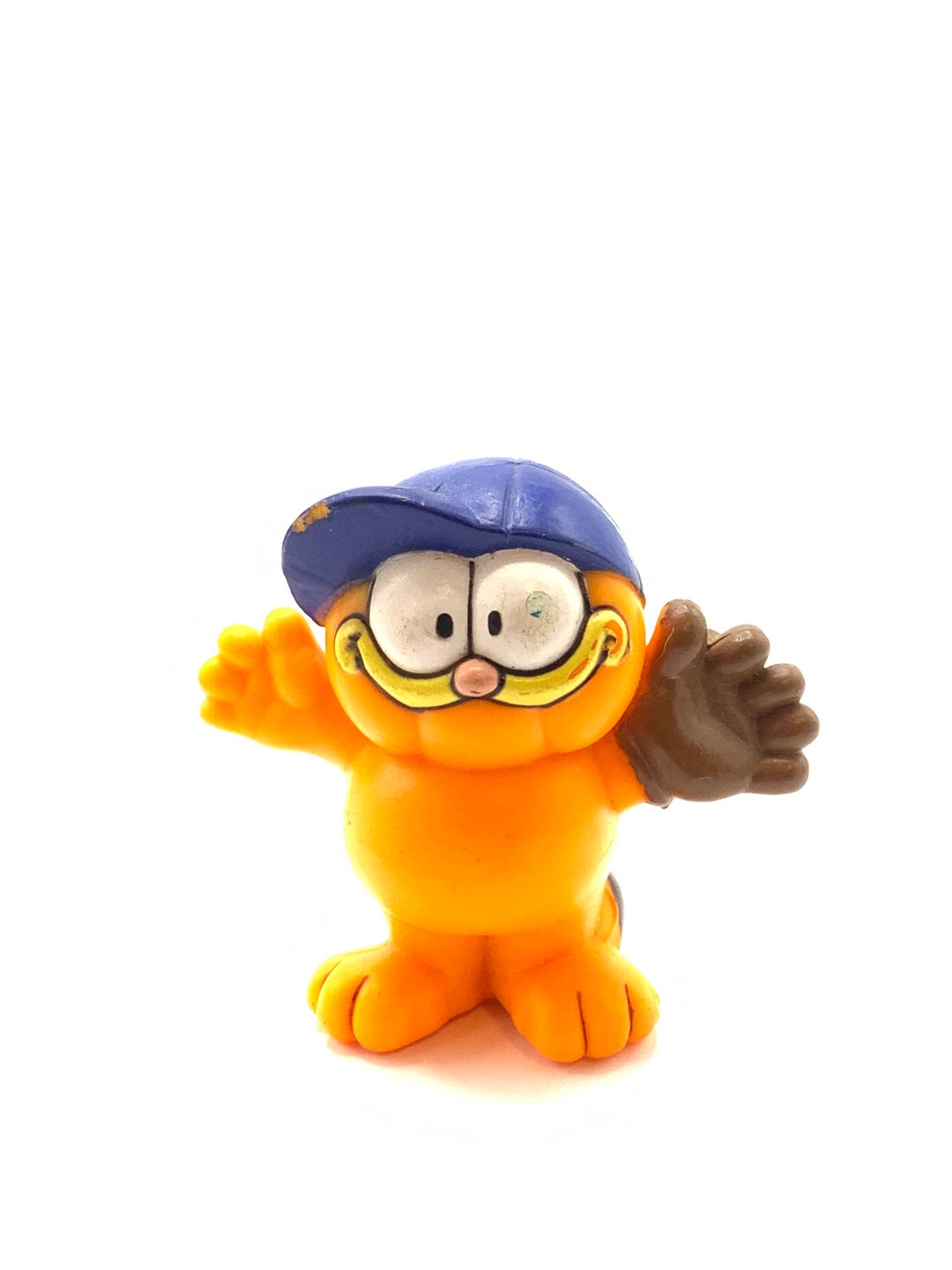 Vintage Garfield Baseball Player, Hat, Glove, Cat, Orange, Figurine. - Etsy