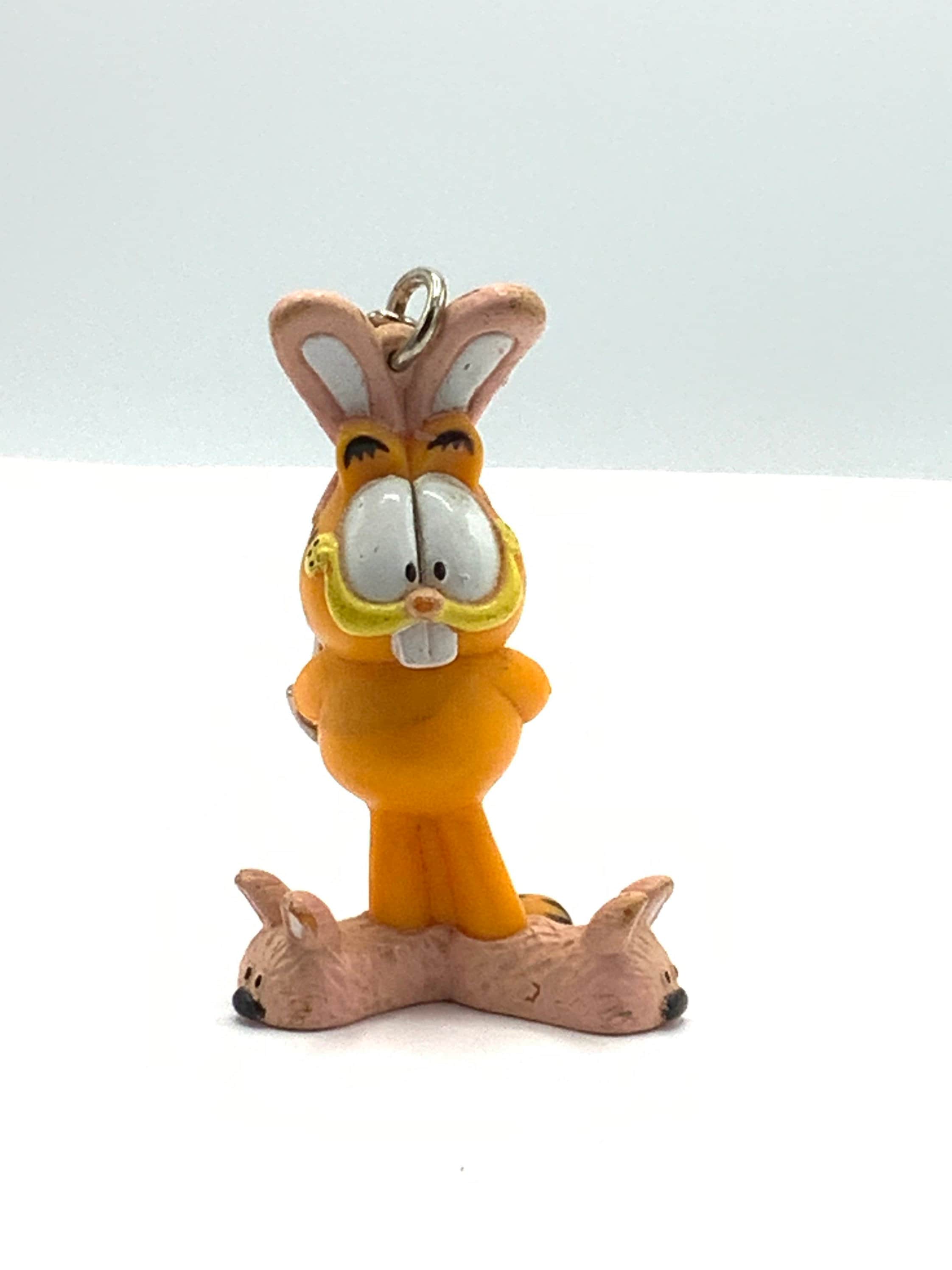 Gorgeous Collectible Garfield as Rabbit Keychain Figurine. | Etsy