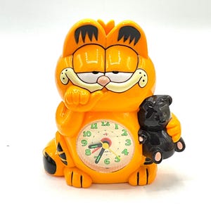Gorgeous Collectible and Vintage Garfield With Pooky Clock, Alarm Desk ...