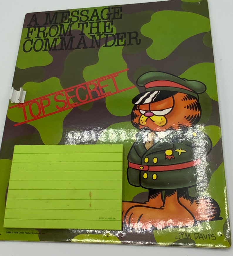 Gorgeous Collectible and Vintage Garfield Board, Happy Face, a Message ...