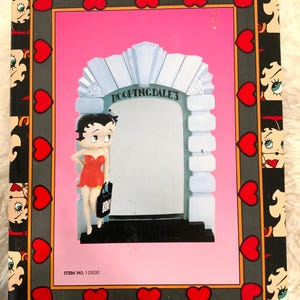 Gorgeous and Vintage Betty Boop Picture Frame, Betty With Red Dress and ...