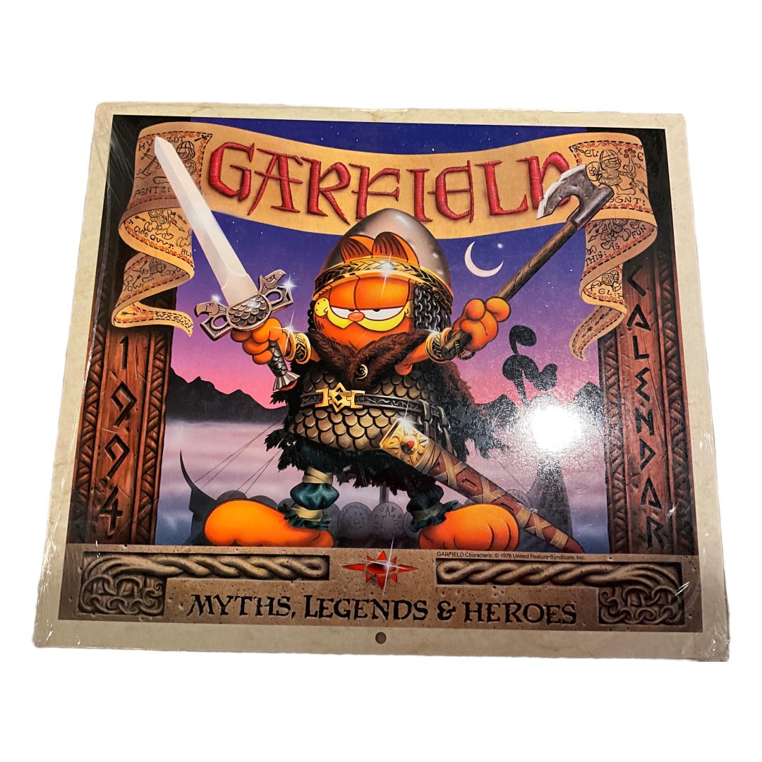 Gorgeous Collectible Garfield Calendar 1994, Sealed, Myths Legends and ...