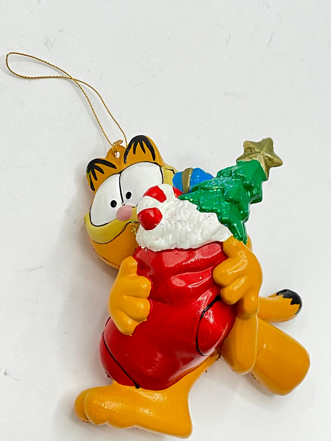 Vintage Garfield Ornament Holding a Christmas Tree. - Etsy