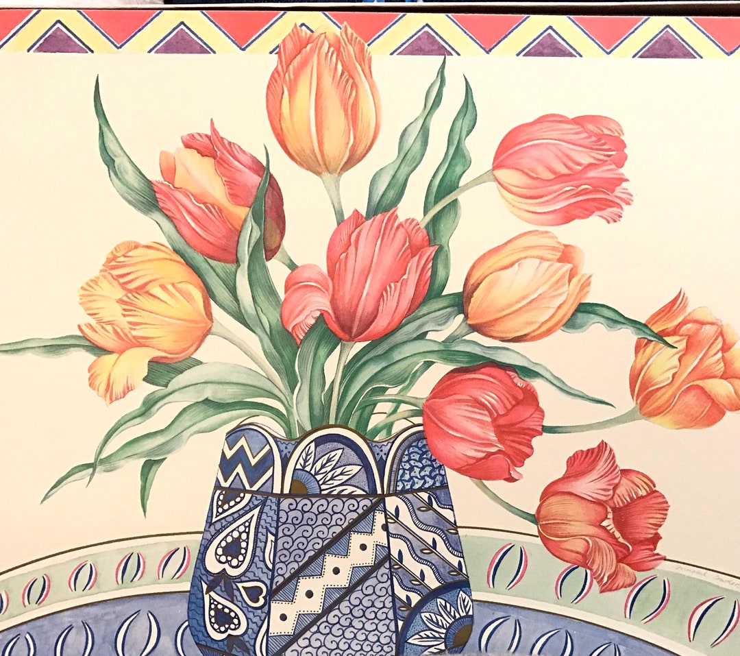 Vintage Table Mats, Tulip Designs, Set of 6, Like New - Etsy