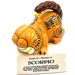 Gorgeous Collectible and Vintage Porcelain Garfield by Enesco, Scorpion ...