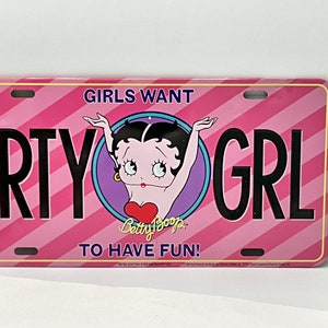 Gorgeous Collectible and Vintage Betty Boop Car Plate, Lice Plate, Prty ...