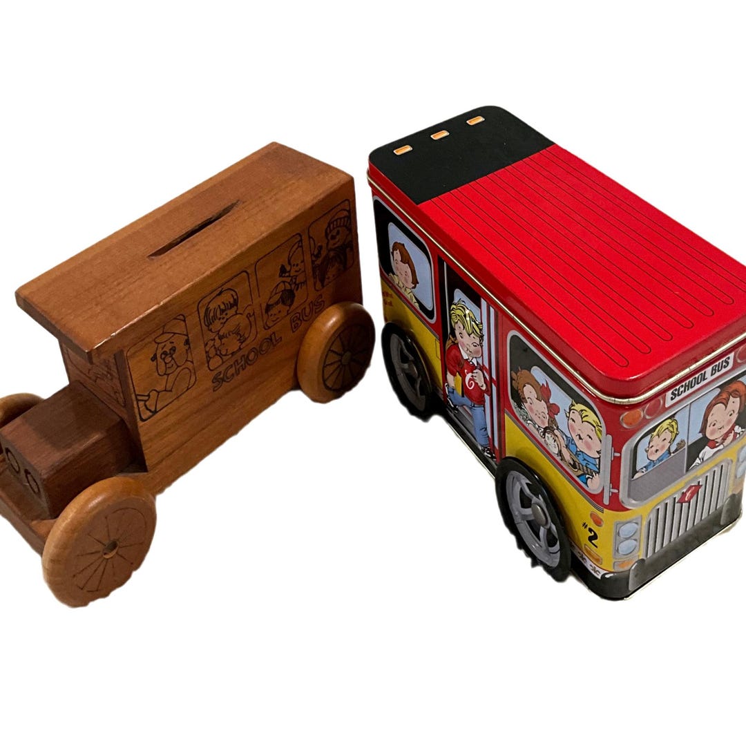 Gorgeous Collectible and Vintage School Bus, Tin or Wood Your Choice ...