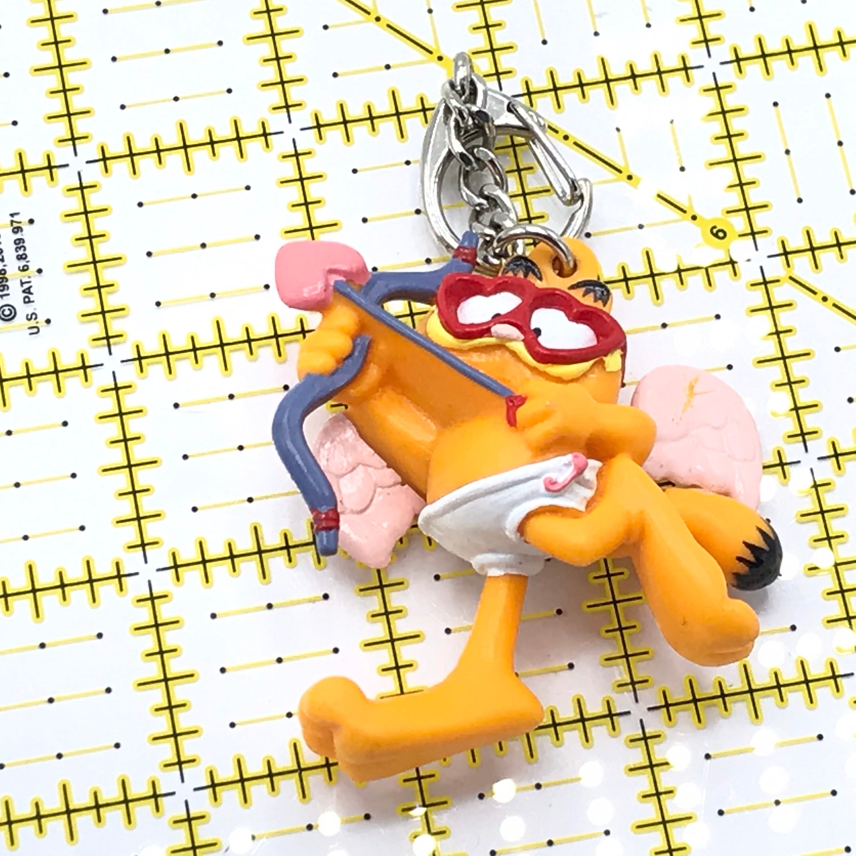 Gorgeous Collectible and Vintage Garfield Keychain as Cupid. - Etsy