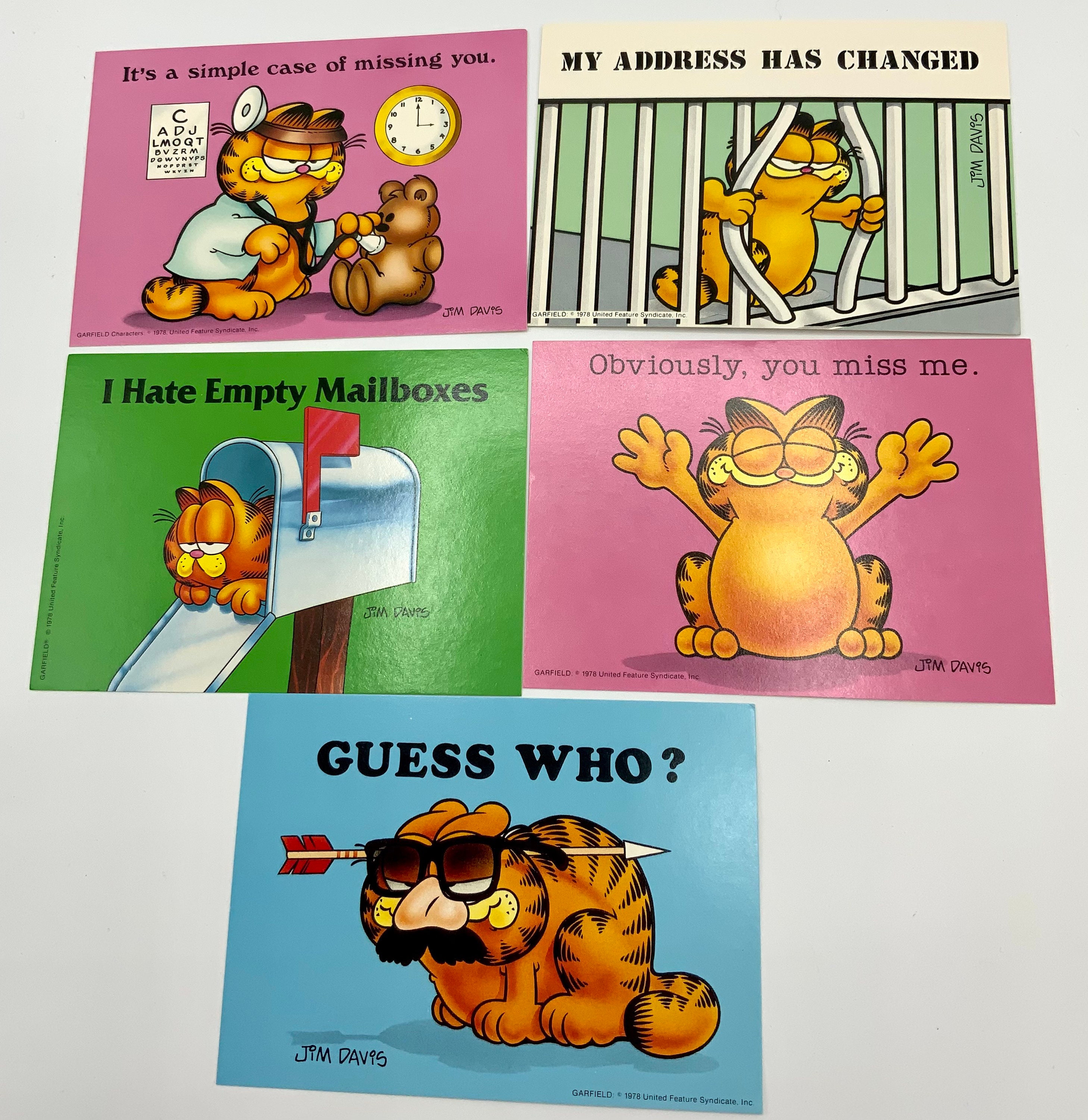 Gorgeous Collectible and Vintage Garfield Post Cards - Etsy