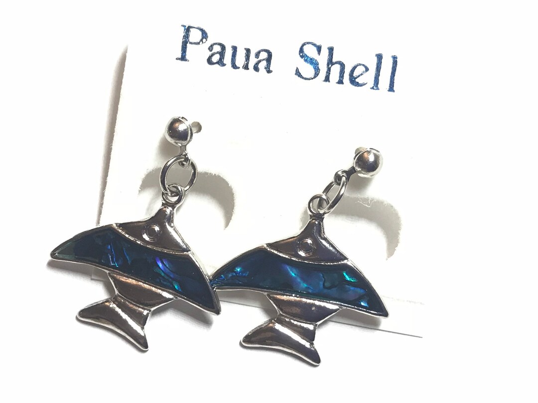 Paua Shell Angel Fish, Blue - Etsy