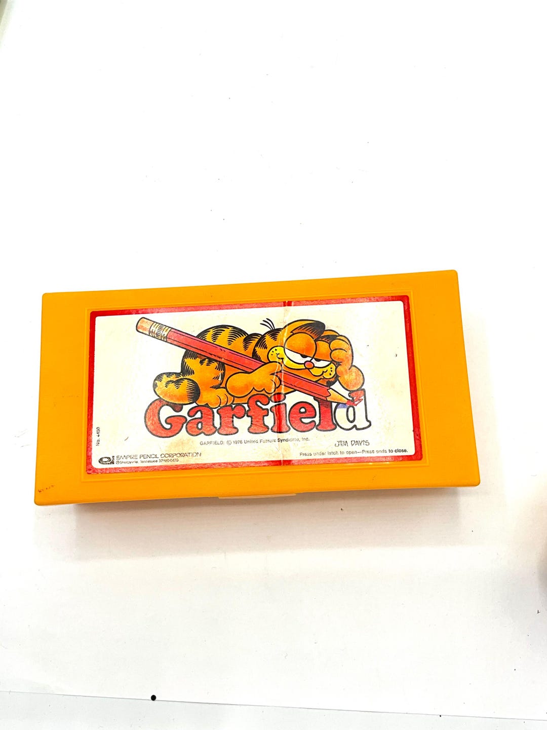 Gorgeous Collectible and Vintage Garfield Pencil Box, Orange. - Etsy