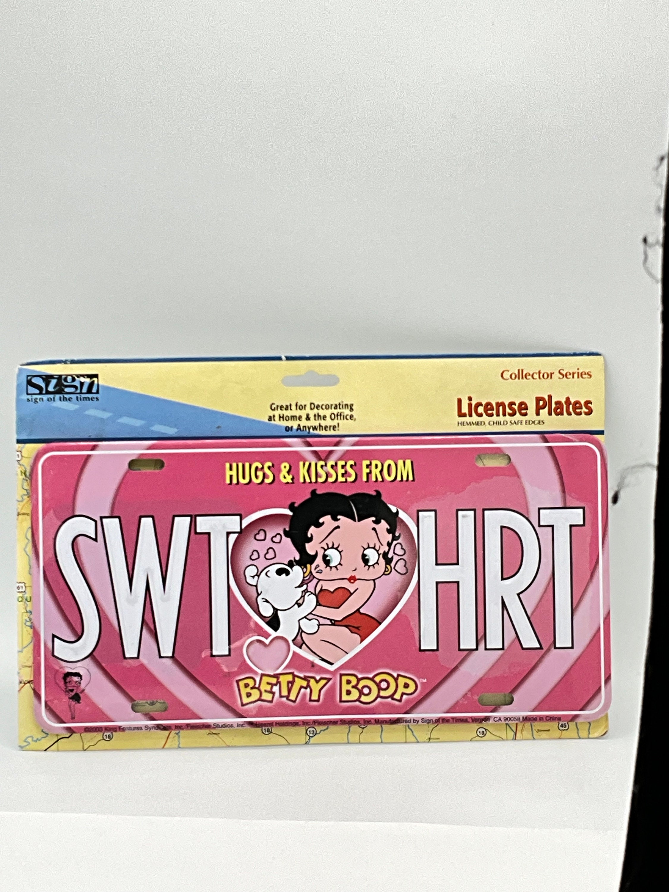 Gorgeous Collectible and Vintage Betty Boop Car Plate, Lice Plate, Swt ...