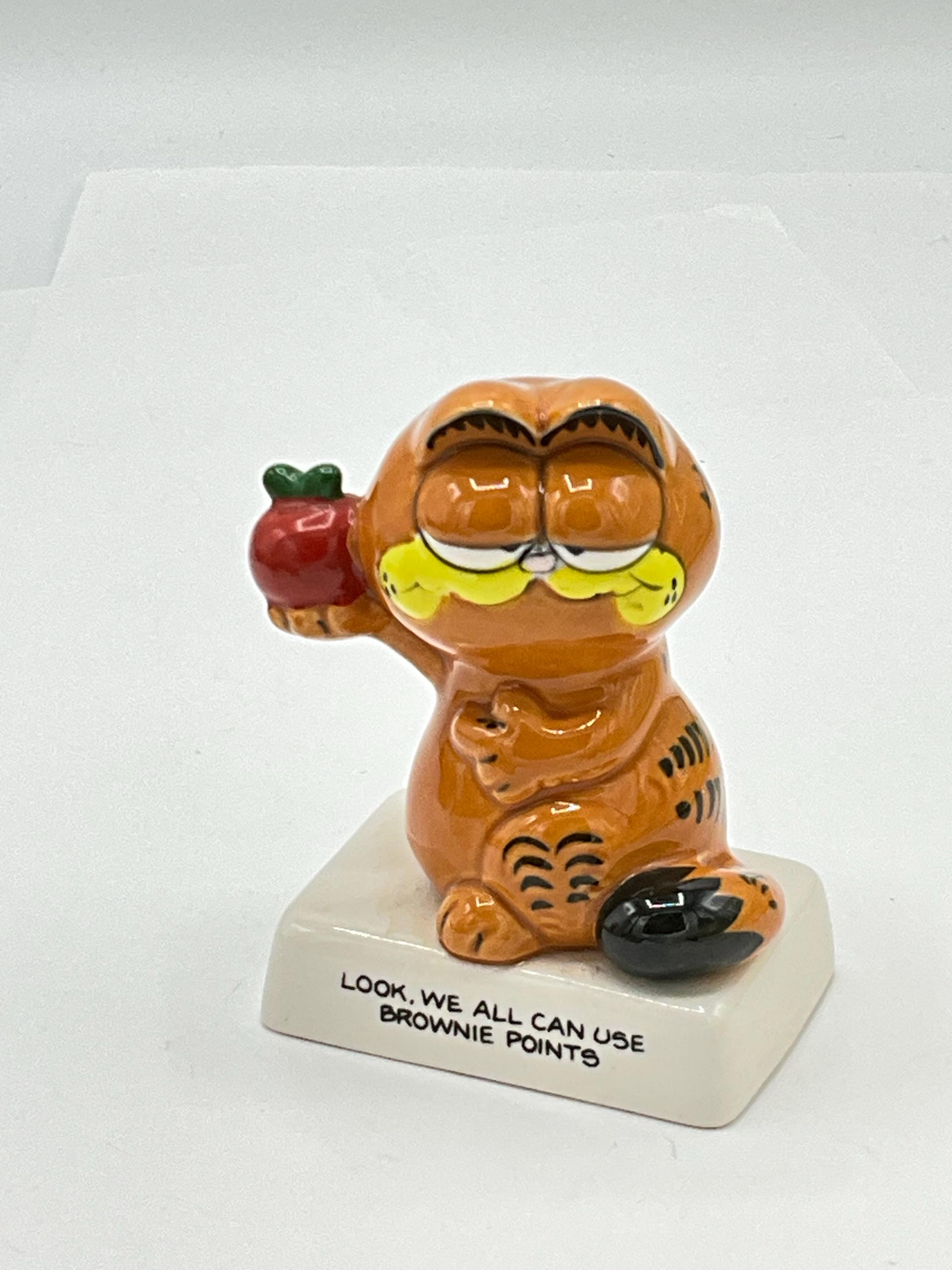 Gorgeous Collectible and Vintage Garfield With Red Apple, Ceramic ...