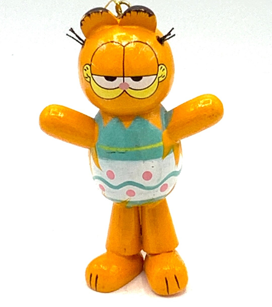 Gorgeous Collectible and Vintage Wood Garfield as Egg, Ornament. - Etsy