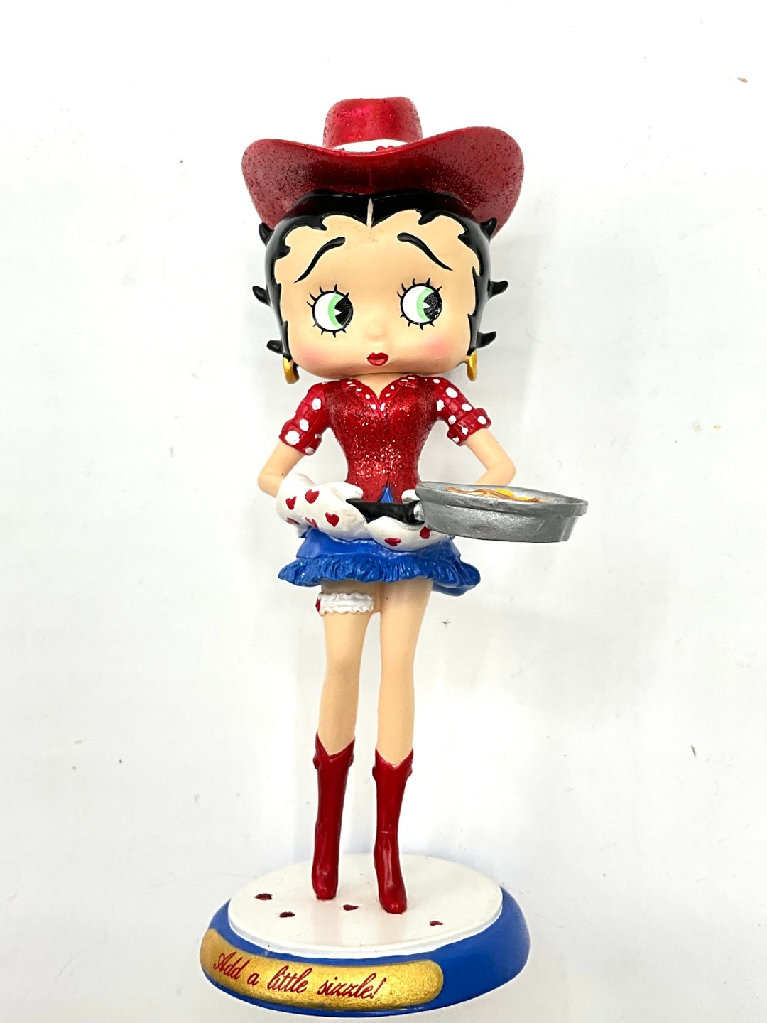 Gorgeous Collectible and Vintage Betty Boop Figurine, Cowgirl , Cooking ...