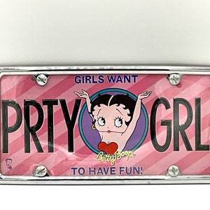 Gorgeous Collectible and Vintage Betty Boop Car Plate With the Frame ...