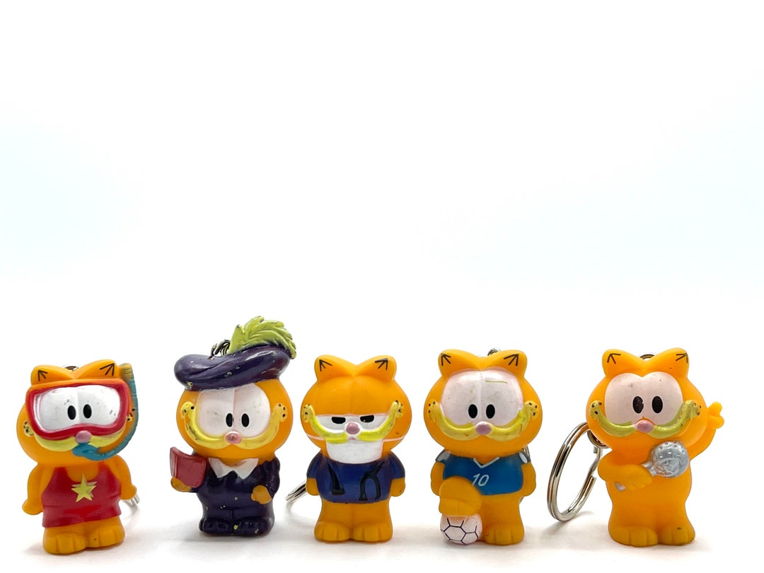 Gorgeous Collectible Garfield Figurine Your Choice Keychain. - Etsy