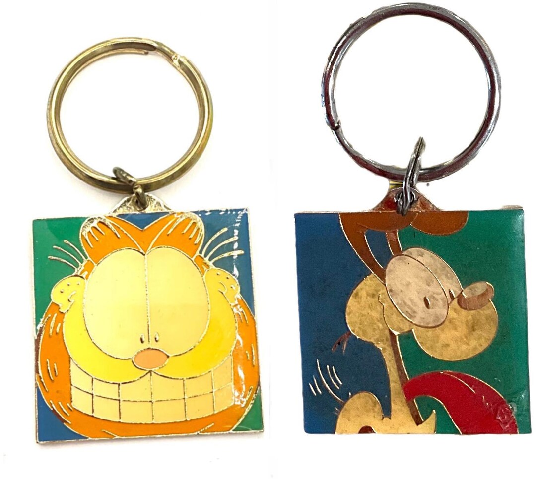 Gorgeous Collectible and Vintage Garfield, Orange, Cat, Keychain ...