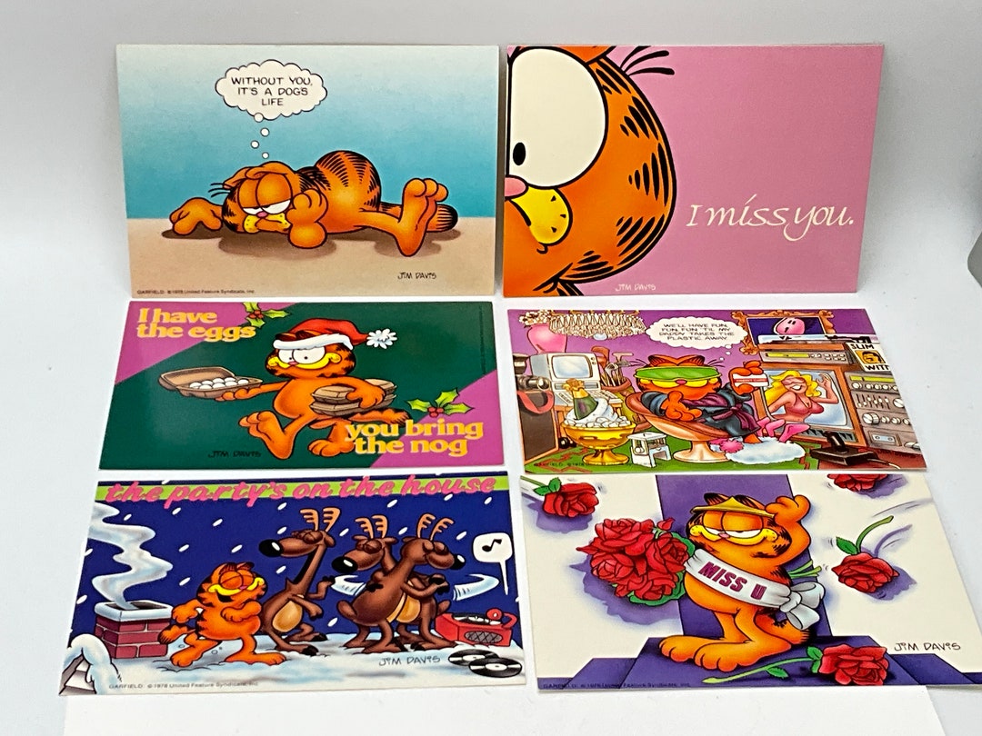 Gorgeous Collectible and Vintage Garfield Post Cards, - Etsy