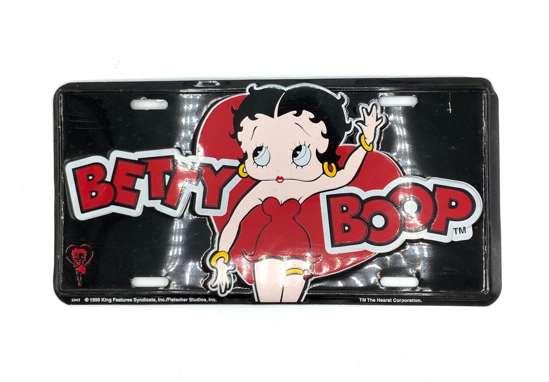 Gorgeous Collectible and Vintage Betty Boop License Plates, Red and ...