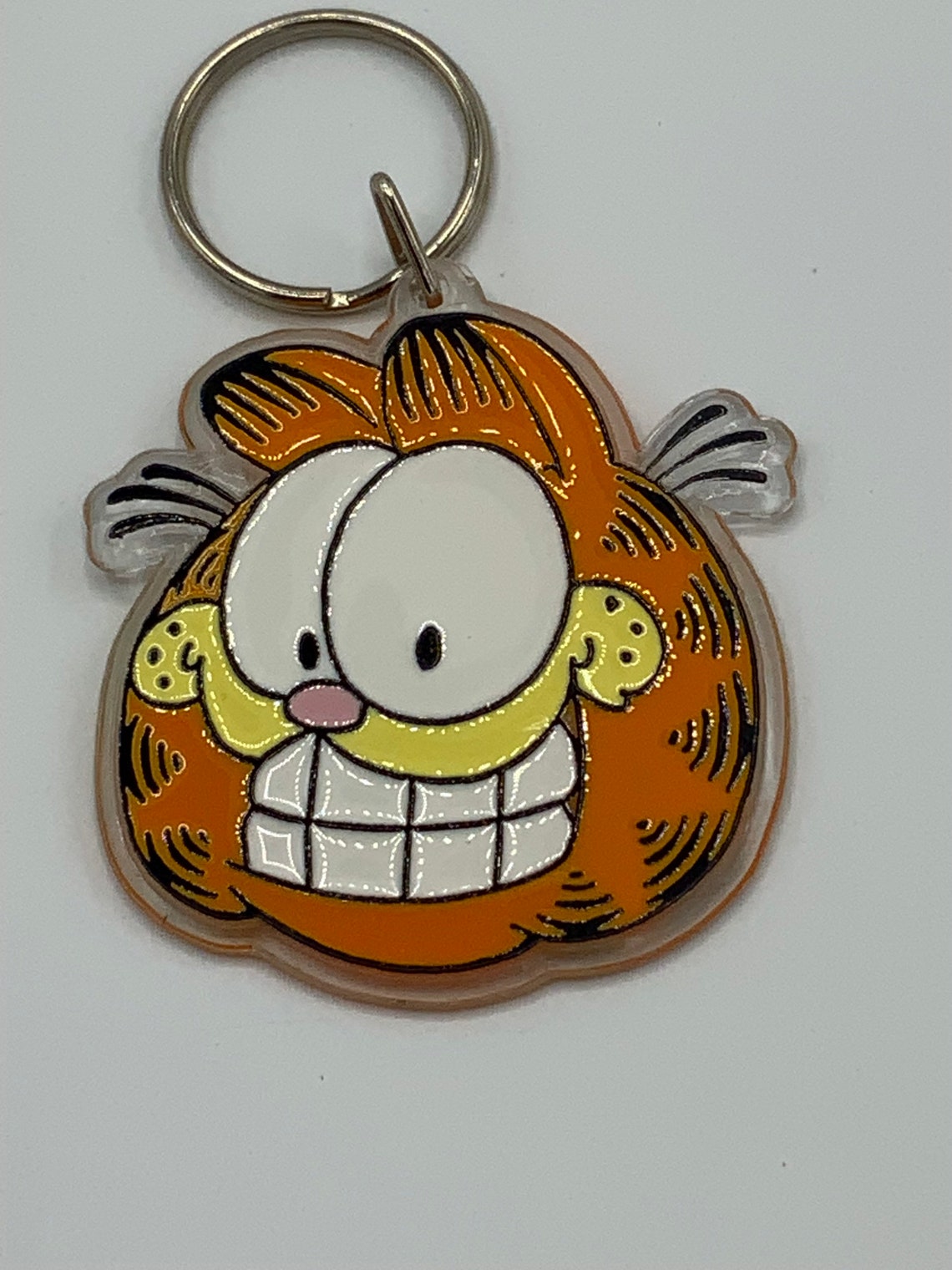 Gorgeous Collectible and Vintage Garfield Keychain Face by - Etsy