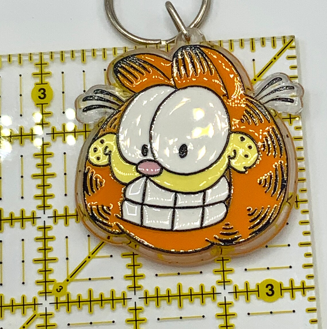 Gorgeous Collectible and Vintage Garfield Keychain Face by - Etsy