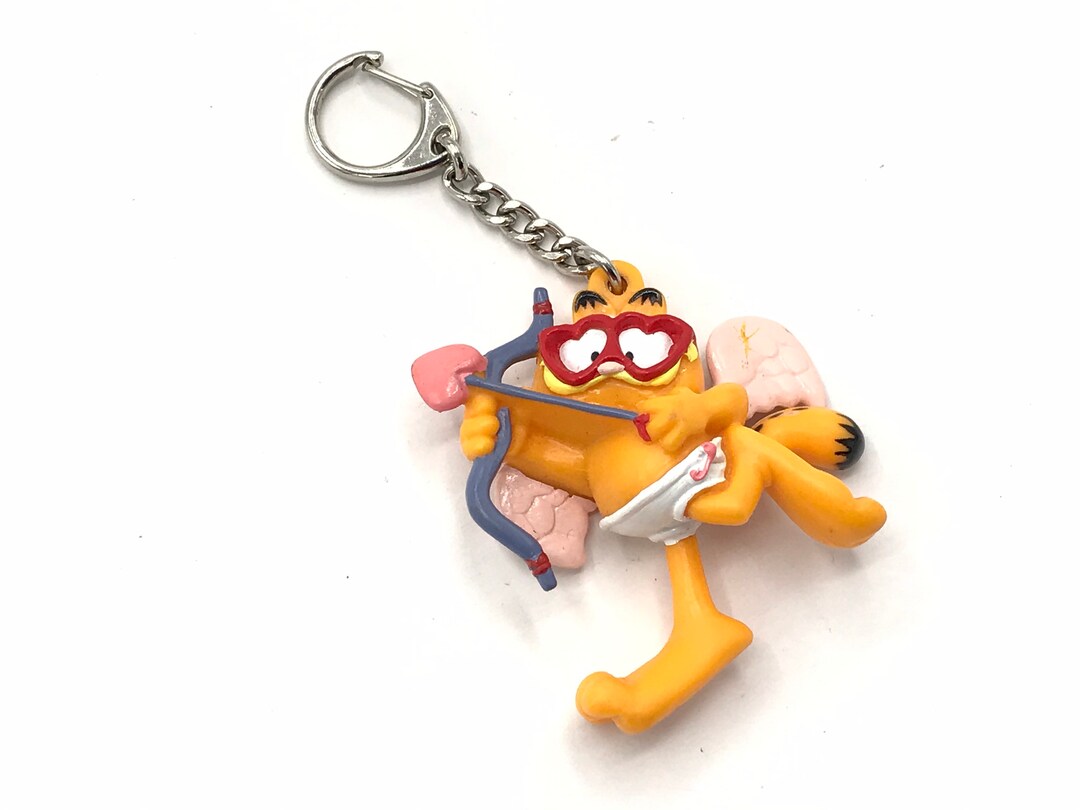 Gorgeous Collectible and Vintage Garfield Keychain as Cupid. - Etsy