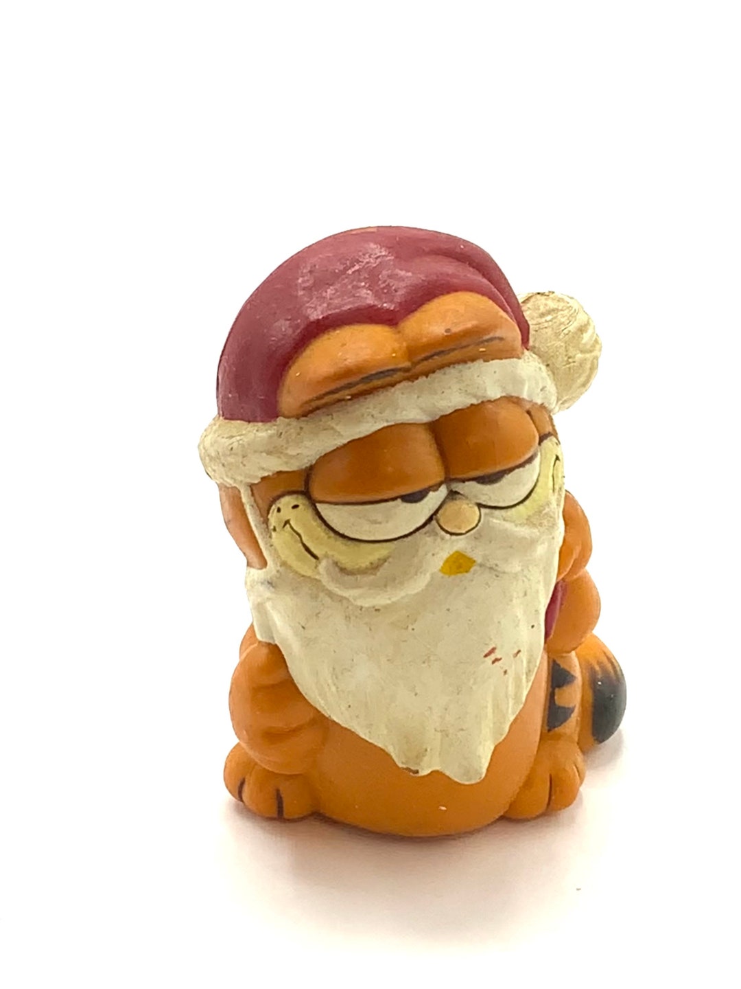 Gorgeous and Vintage Garfield as a Santa Claus Figurine, Cat, Orange ...