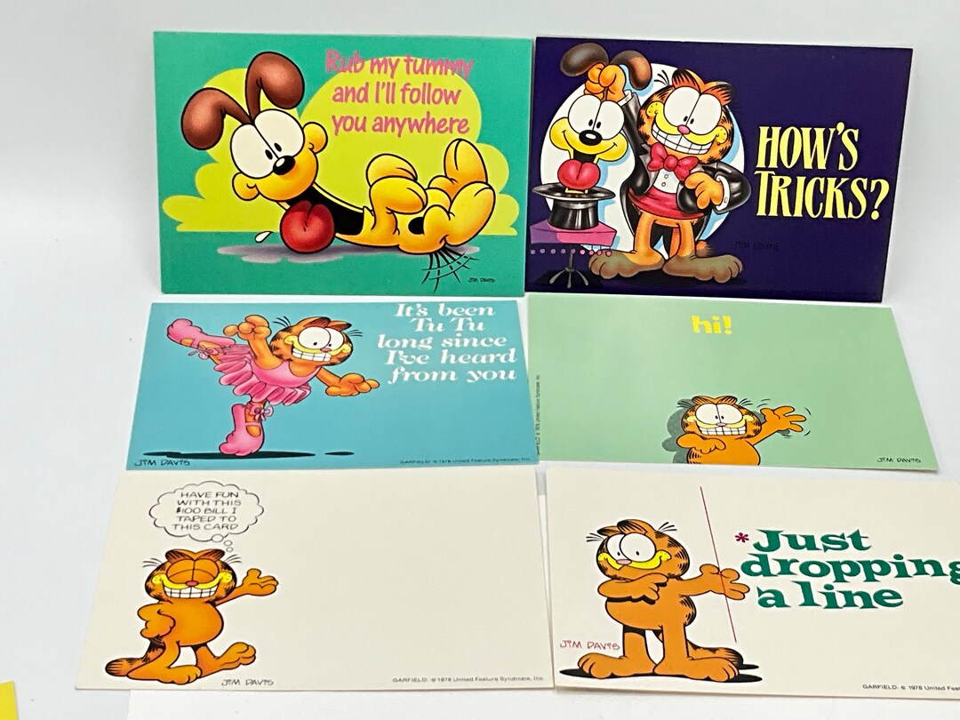 Gorgeous Collectible and Vintage Garfield Post Cards, - Etsy
