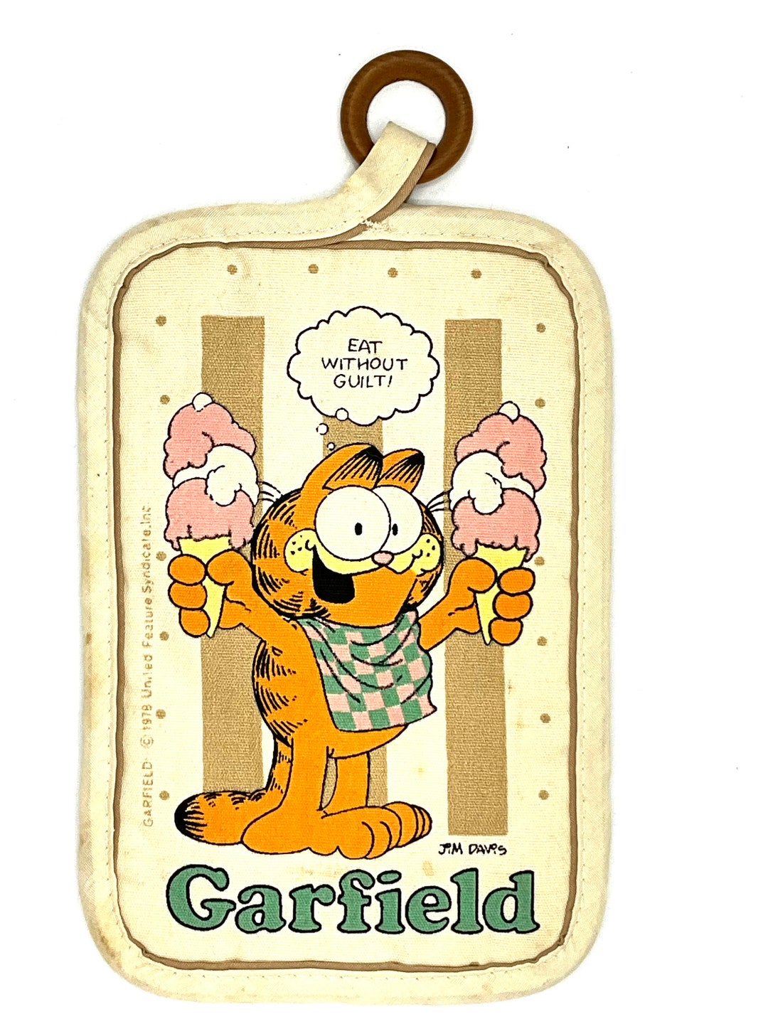 Gorgeous Collectible and Vintage Garfield Pot Holder With Hook. Cat ...