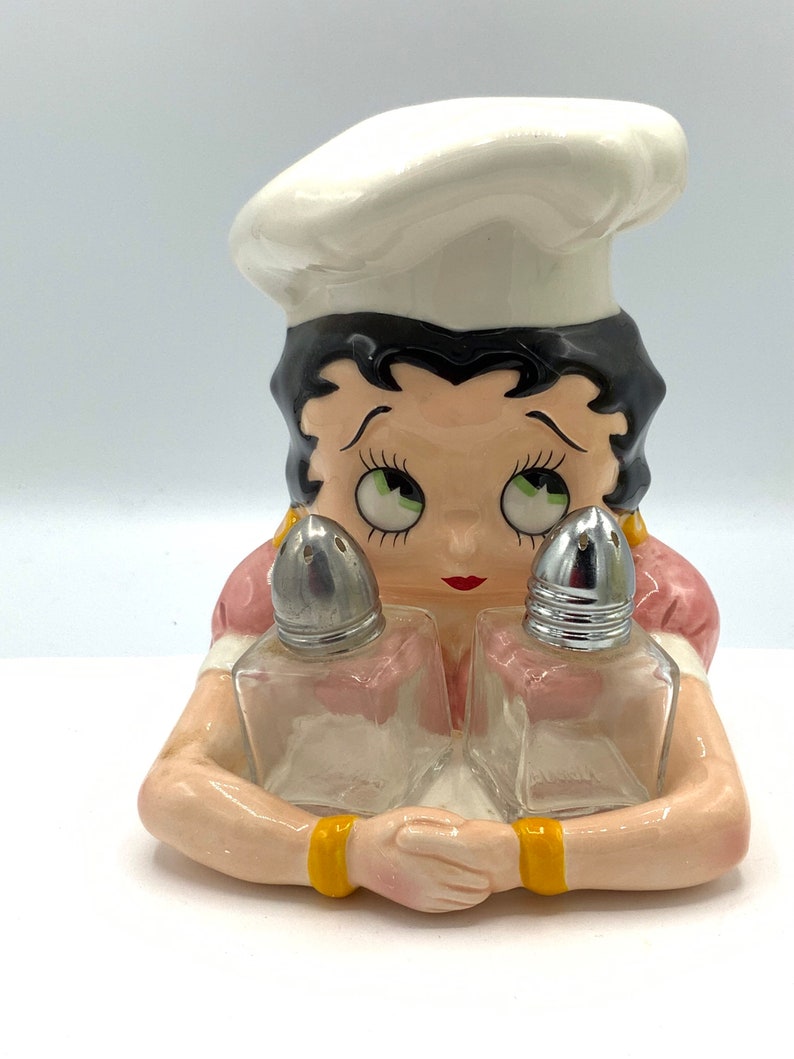 Gorgeous Collectible and Vintage Betty Boop as Chef, Ceramic. Salt and ...